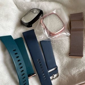 fitbit | Wearables | Fitbit Versa 2 With Extra Bands Covers And Pins ...